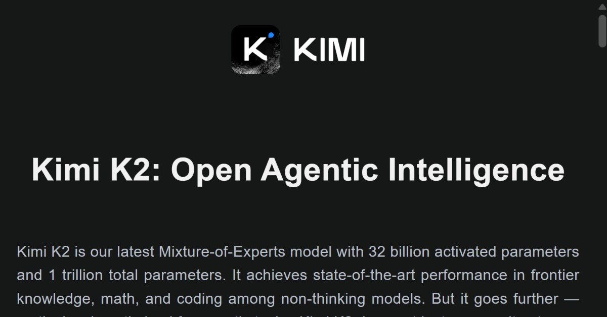 中国発、オープンなAIモデル「Kimi K2」登場 「GPT-4.1」など上回る性能うたう パラメータ数は“1兆” (l_ts1648348_202507142_1_w490.jpg ...