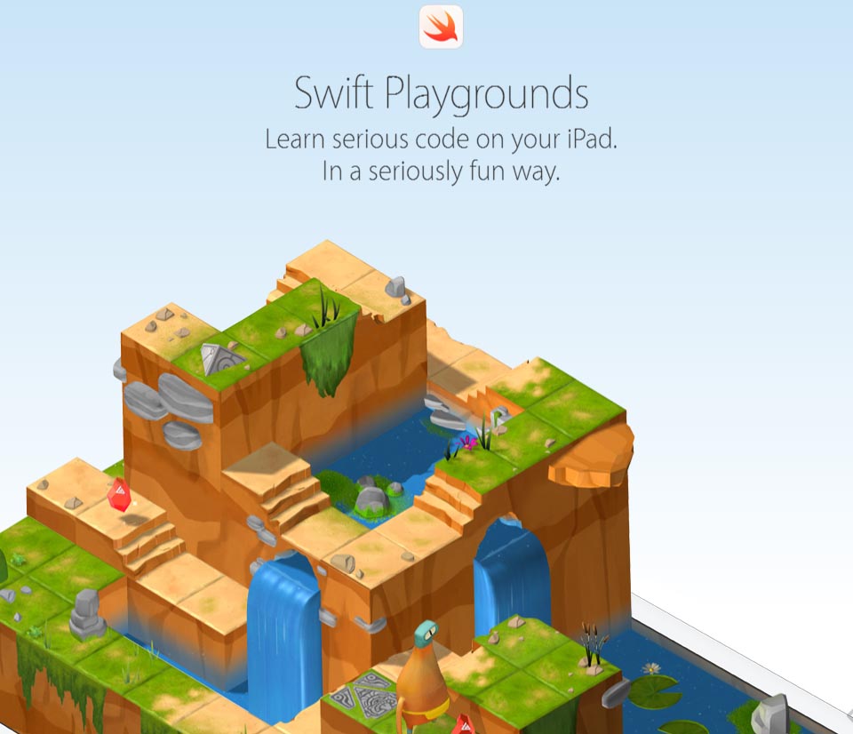 アップル、Swiftプログラミング学習アプリ「Swift Playgrounds」を発表：“楽しく簡単に学べる”よう工夫 - ＠IT