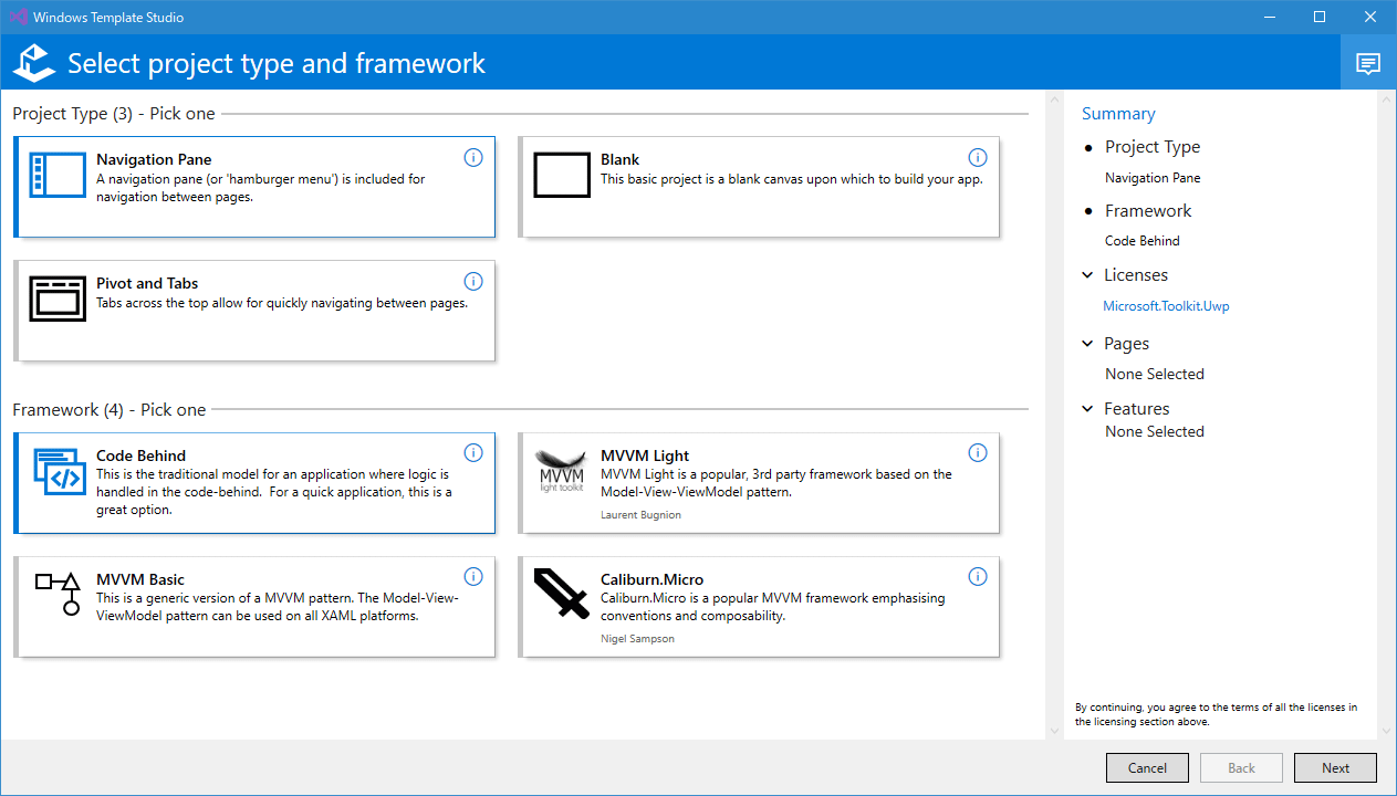 Windows Template Studio：Dev Basics／Keyword - ＠IT