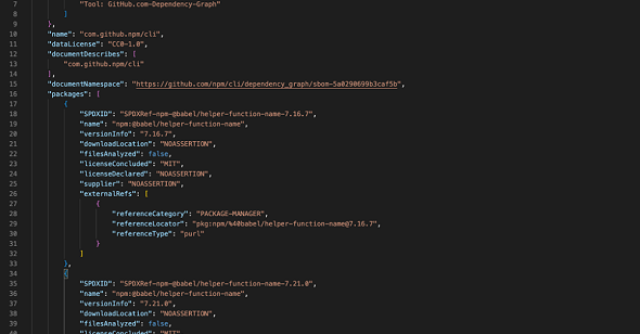 GitHubリポジトリからSBOMを簡単に生成できる新機能をリリース、GitHub：業界標準のSPDXフォーマットのJSONファイルを生成 - ＠IT