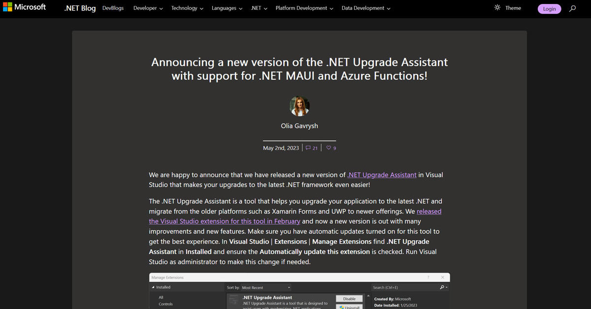 Microsoft、「.NET Upgrade Assistant」の新バージョンをリリース 旧アプリを最新版にアップグレード：.NET MAUIとAzure Functionsに対応 - ＠IT