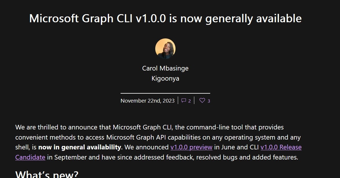 Microsoft、Microsoft 365 API活用を支援する「Microsoft Graph CLI」を提供開始：インストール方法や使用例とは - ＠IT