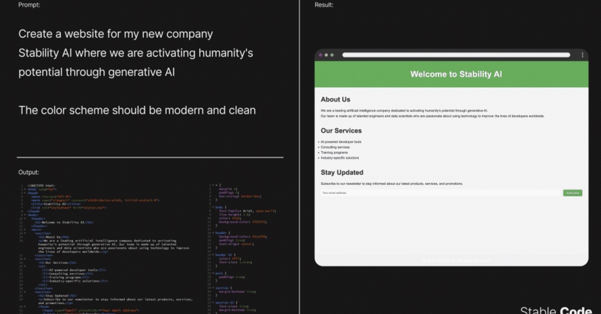 Stability AI、データベースクエリ、コード変換など幅広いコーディングタスクに対応する生成AI「Stable Code ...