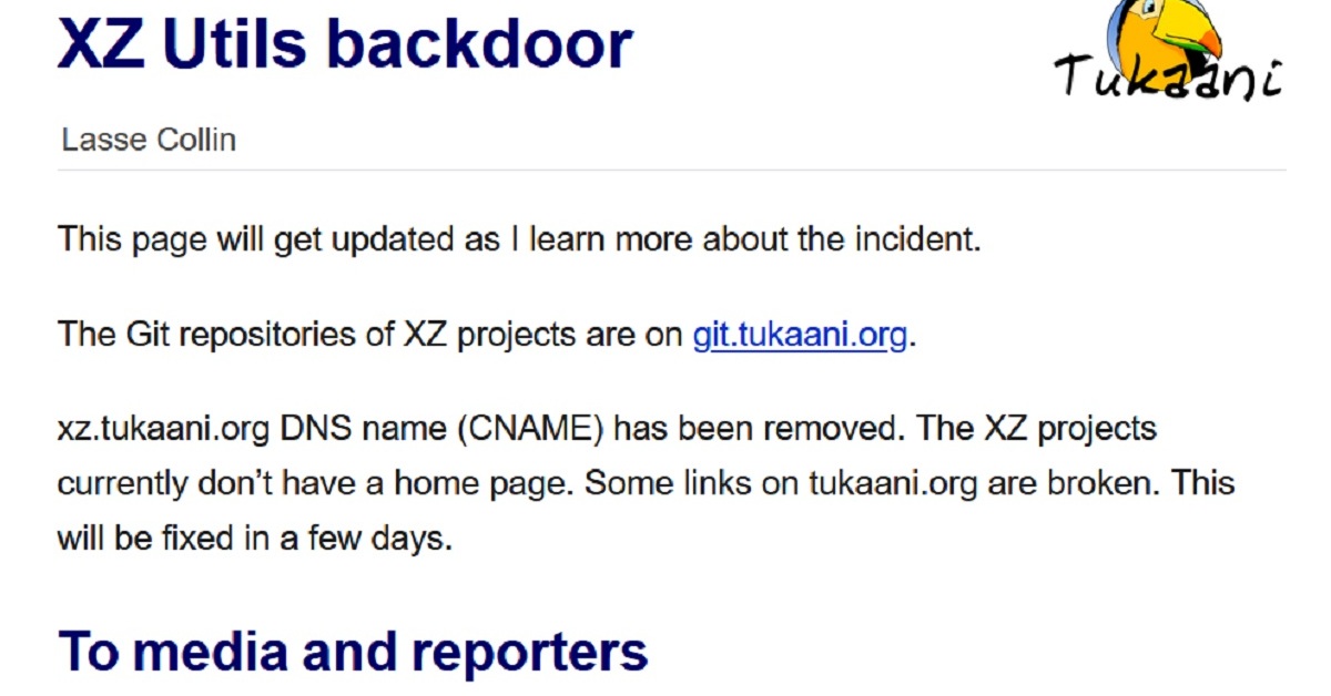 「XZ Utils」にバックドア（CVE-2024-3094）の問題 Fedora、Debian、Alpine、Kali、OpenSUSE、Arch Linuxの開発版、実験版に影響：OSS ...