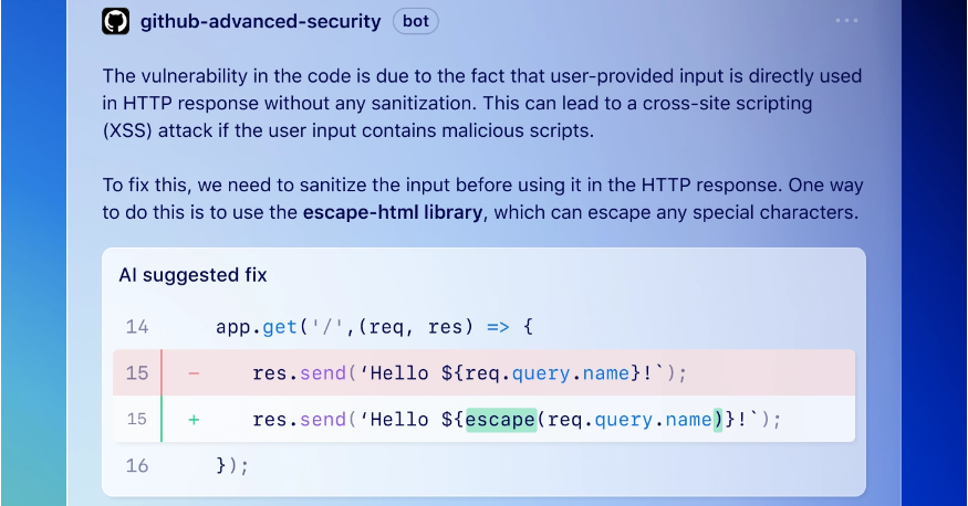 GitHubが脆弱性のあるコードの修正機能β版を「GitHub Advanced Security」利用者に提供開始：GitHub ...