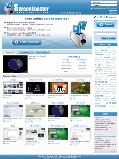 無料のスクリーンキャストサービス「ScreenToaster 2.0」が公開 - ITmedia エンタープライズ