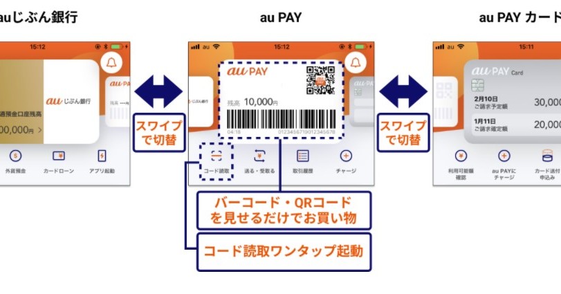 KDDI、au PAY アプリを刷新 ホーム画面にバーコードとQR表示で利便性向上：「スマートマネー構想」を推進 - ITmedia ビジネスオンライン