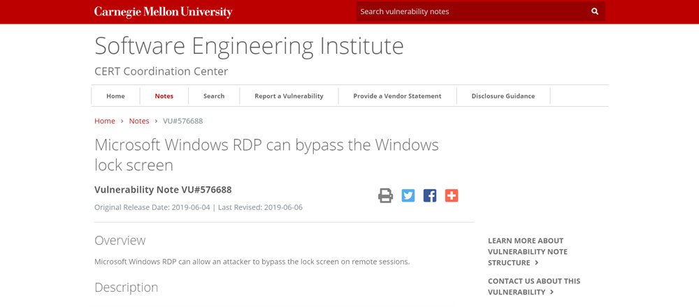 CERT/CC、WindowsのRDPに関する脆弱性を公開 Microsoftは反論 - ITmedia エンタープライズ
