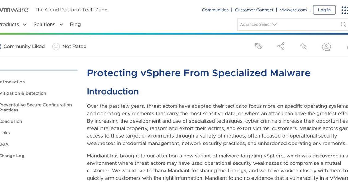 「VMware ESXi」に永続的にアクセスするマルウェアを確認 緩和策の適用を - ITmedia エンタープライズ