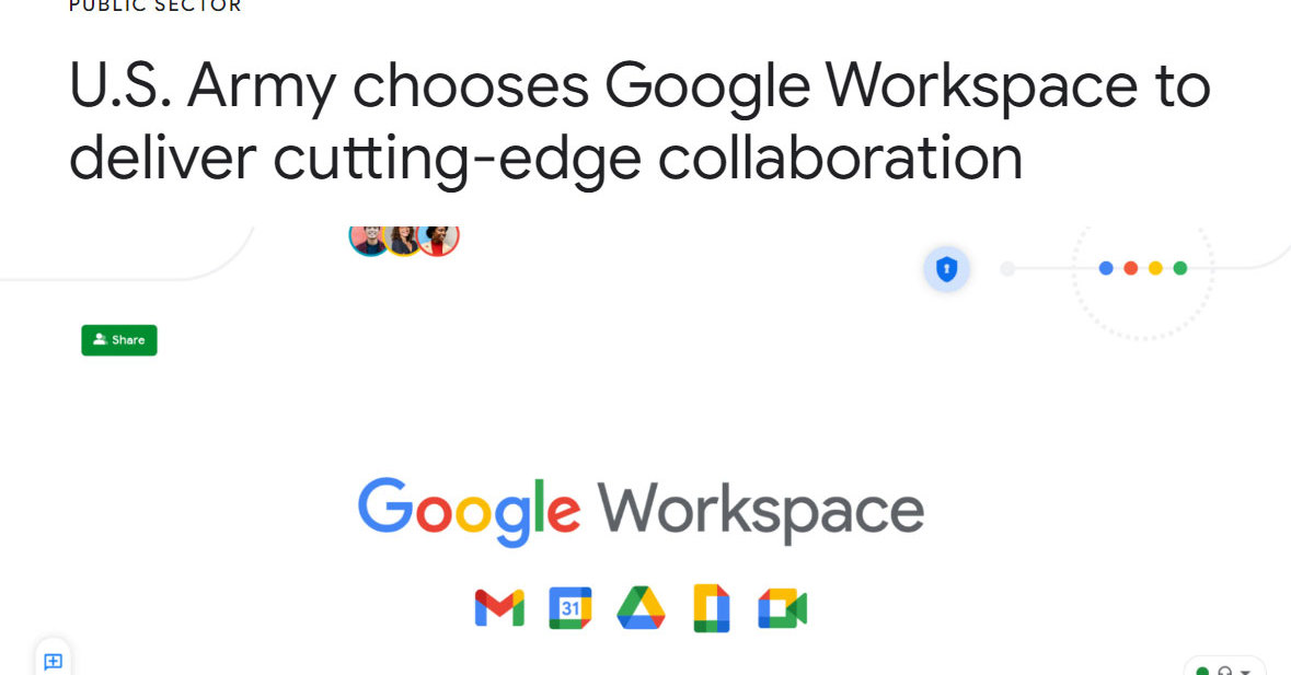 米陸軍がGoogle Cloudを採用 公共機関での採用拡大に向け新部門を発足 - ITmedia エンタープライズ