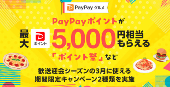 PayPayグルメ、最大5000円相当のPayPayポイントがもらえるキャンペーン - ITmedia Mobile