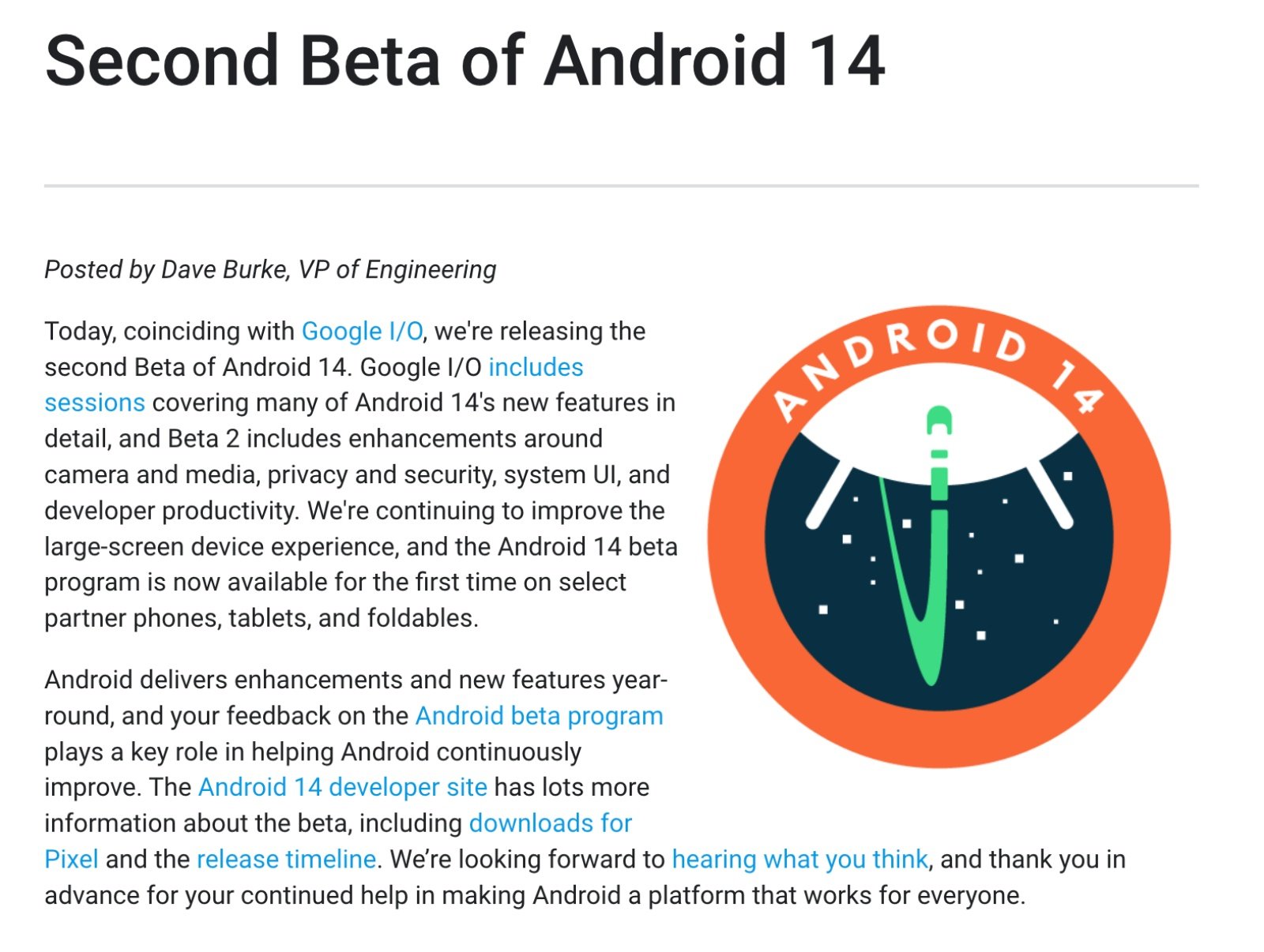 Google、「Android 14 Beta 2」をリリース Pixel、OPPO、Xiaomi、Nothingなどで利用可能に - ITmedia Mobile