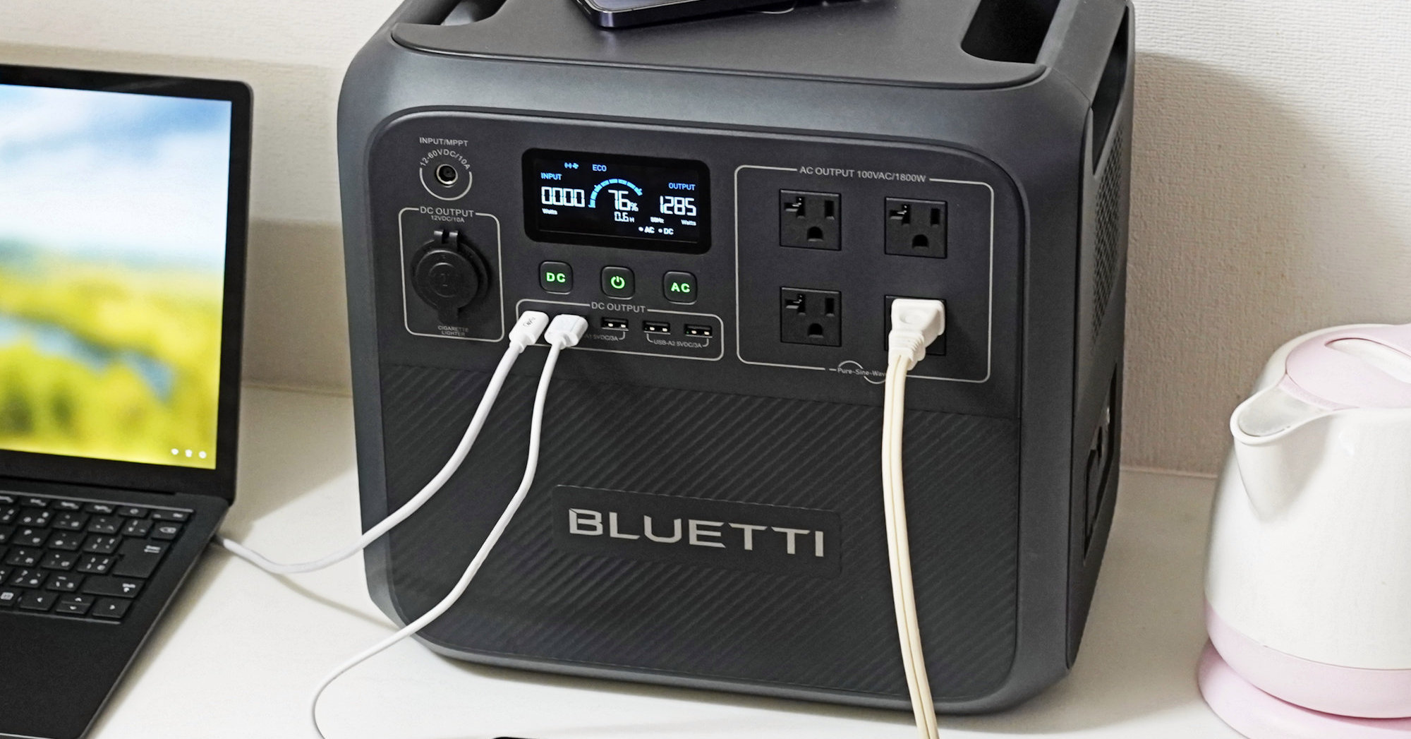 電子レンジも動く最新ポータブル電源「BLUETTI AC180」登場！ 高出力・急速充電対応の実力派モデル（2/2 ページ ...