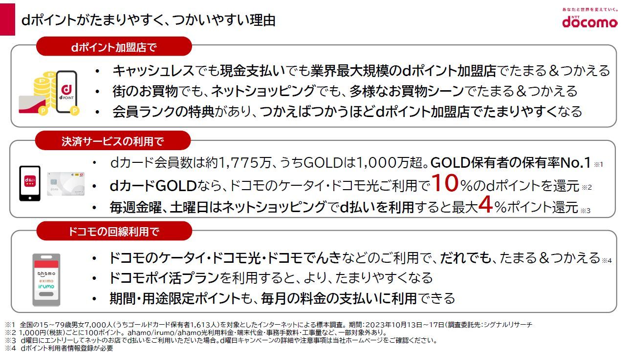 「dポイントクラブ」改定のメリットを解説 ポイント還元率は下がるが、d払い併用でトータルの還元率アップ (l_st52693_dpoint-05.jpg) - ITmedia Mobile