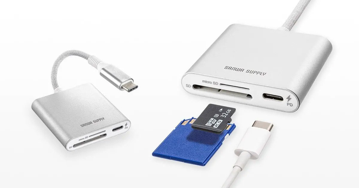 スマホやPCを充電しながらデータ転送 microSD／SDスロット搭載のカードリーダー発売、サンワから - ITmedia Mobile