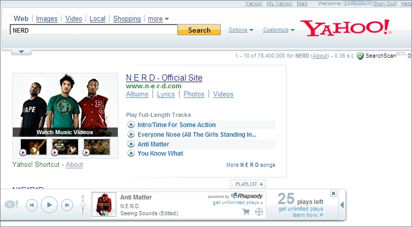 米Yahoo!、検索したアーティストの楽曲が聴けるリンクを追加 - ITmedia NEWS