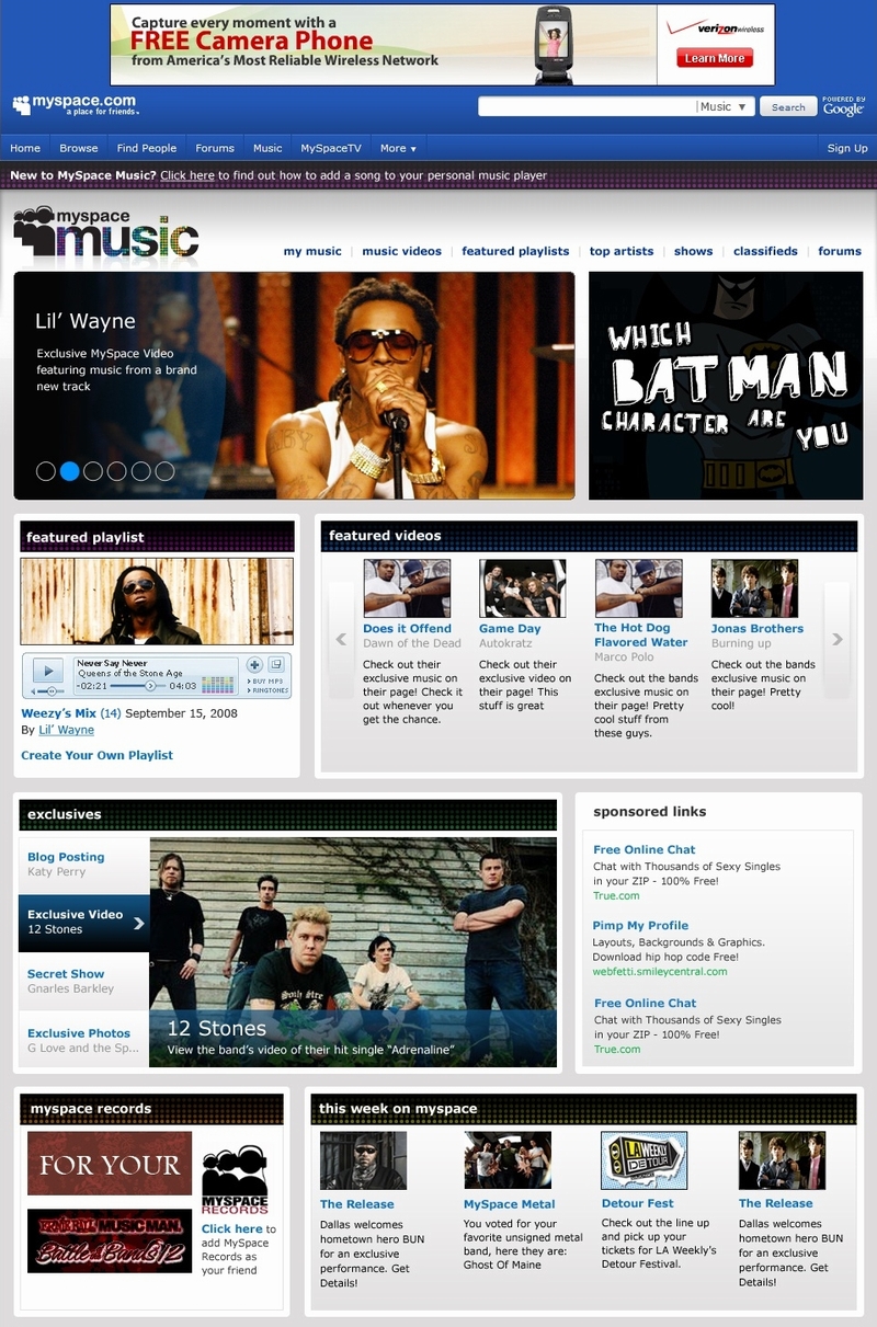 MySpace Music、4大レーベル参加でスタート - ITmedia NEWS