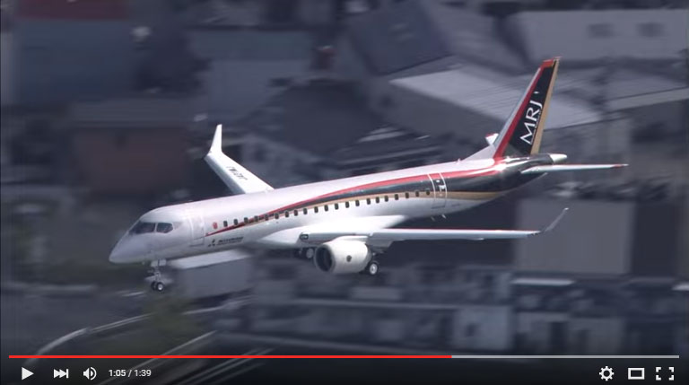 半世紀ぶりの国産旅客機「MRJ」初飛行、YouTubeで動画公開 Ustライブ映像の録画配信も - ITmedia NEWS