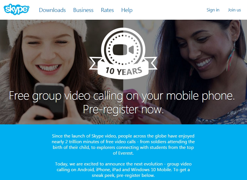 Skype、iPhone、iPad、Androidアプリでのグループビデオチャットが可能に - ITmedia NEWS