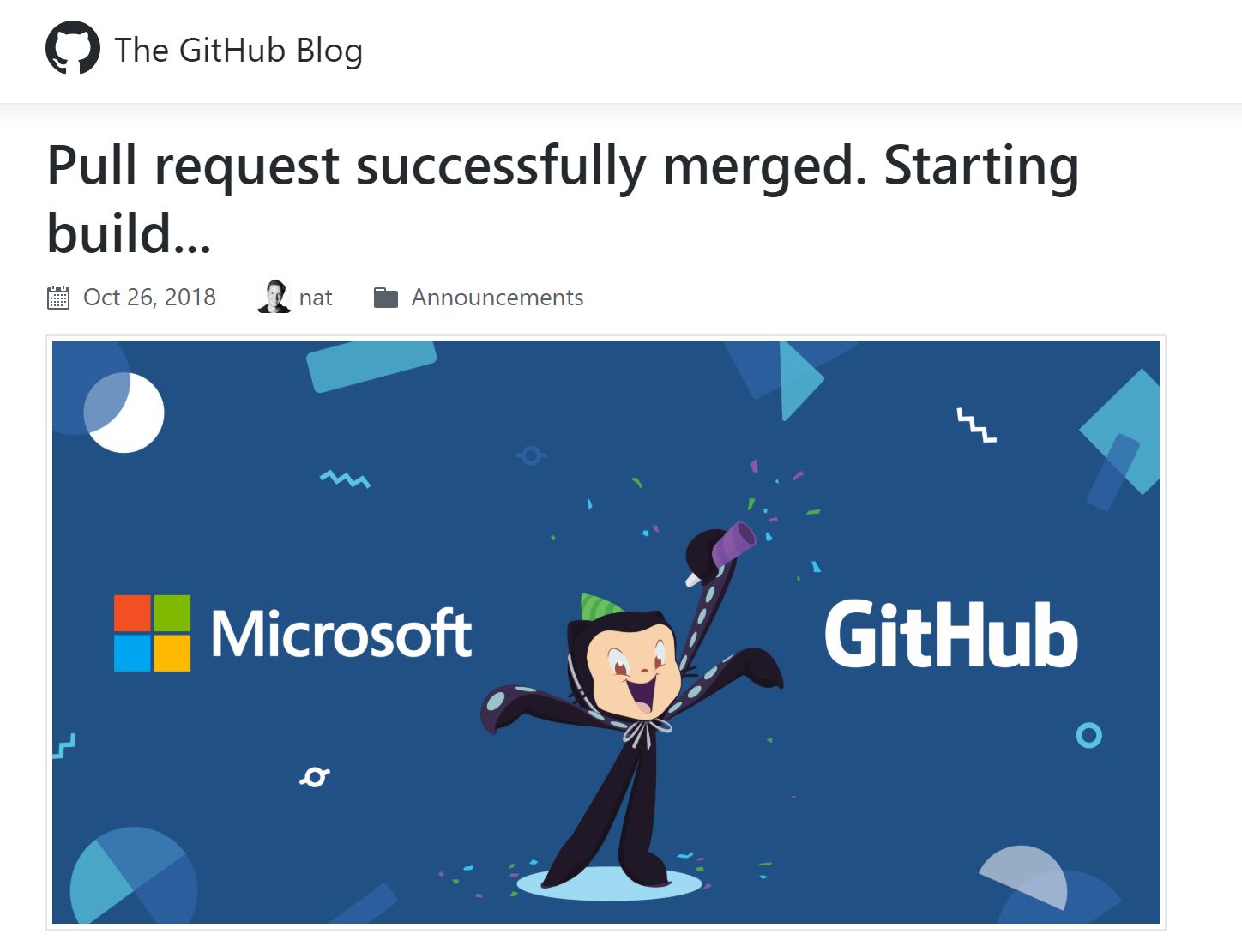 Microsoft、GitHubの買収を完了 Xamarinのフリードマン氏がCEOに - ITmedia NEWS