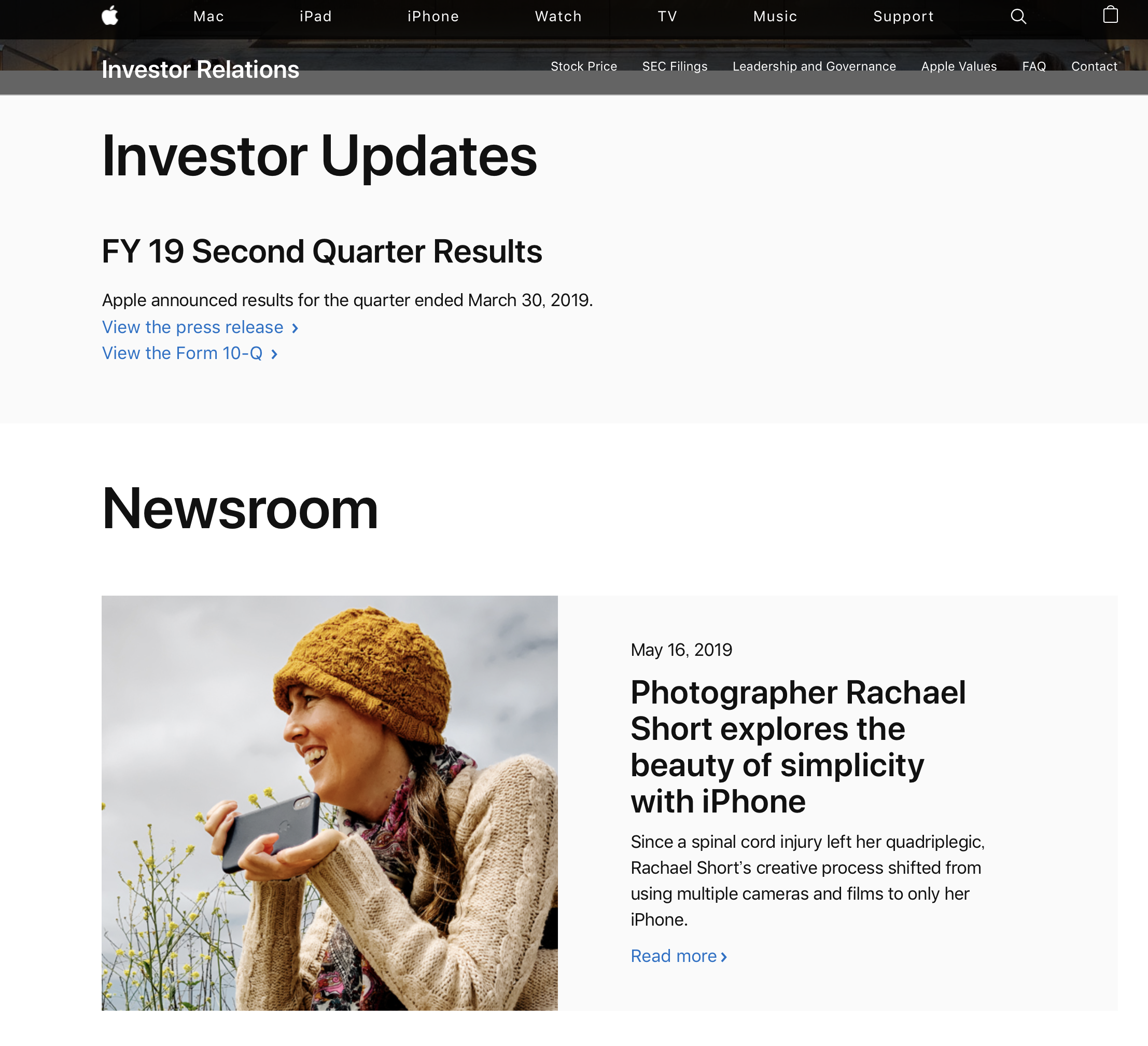 Apple、投資家向け情報「Investor Relations」をリニューアル - ITmedia NEWS