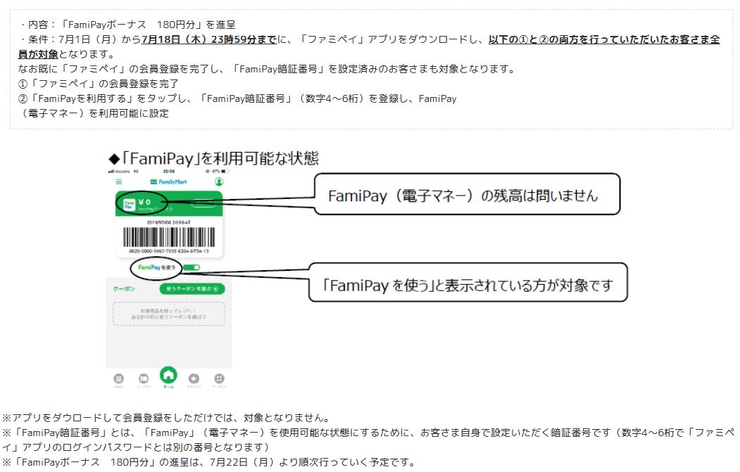 FamiPay、システム障害の“おわび”22日から付与へ 180円相当、受け取りには「暗証番号設定」必須 - ITmedia NEWS