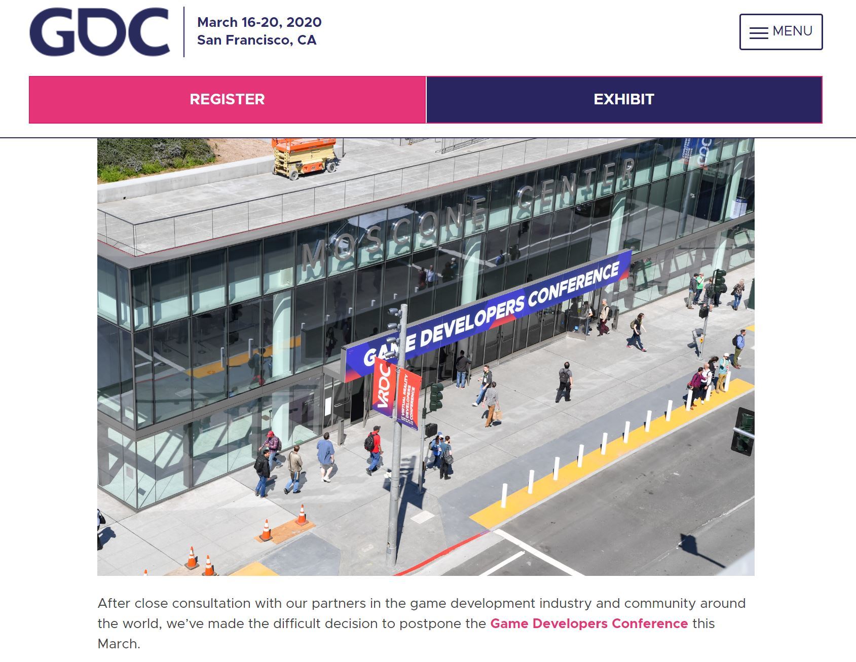 3月開催予定だったゲーム開発者会議「GDC 2020」、新型コロナで今夏に延期 - ITmedia NEWS