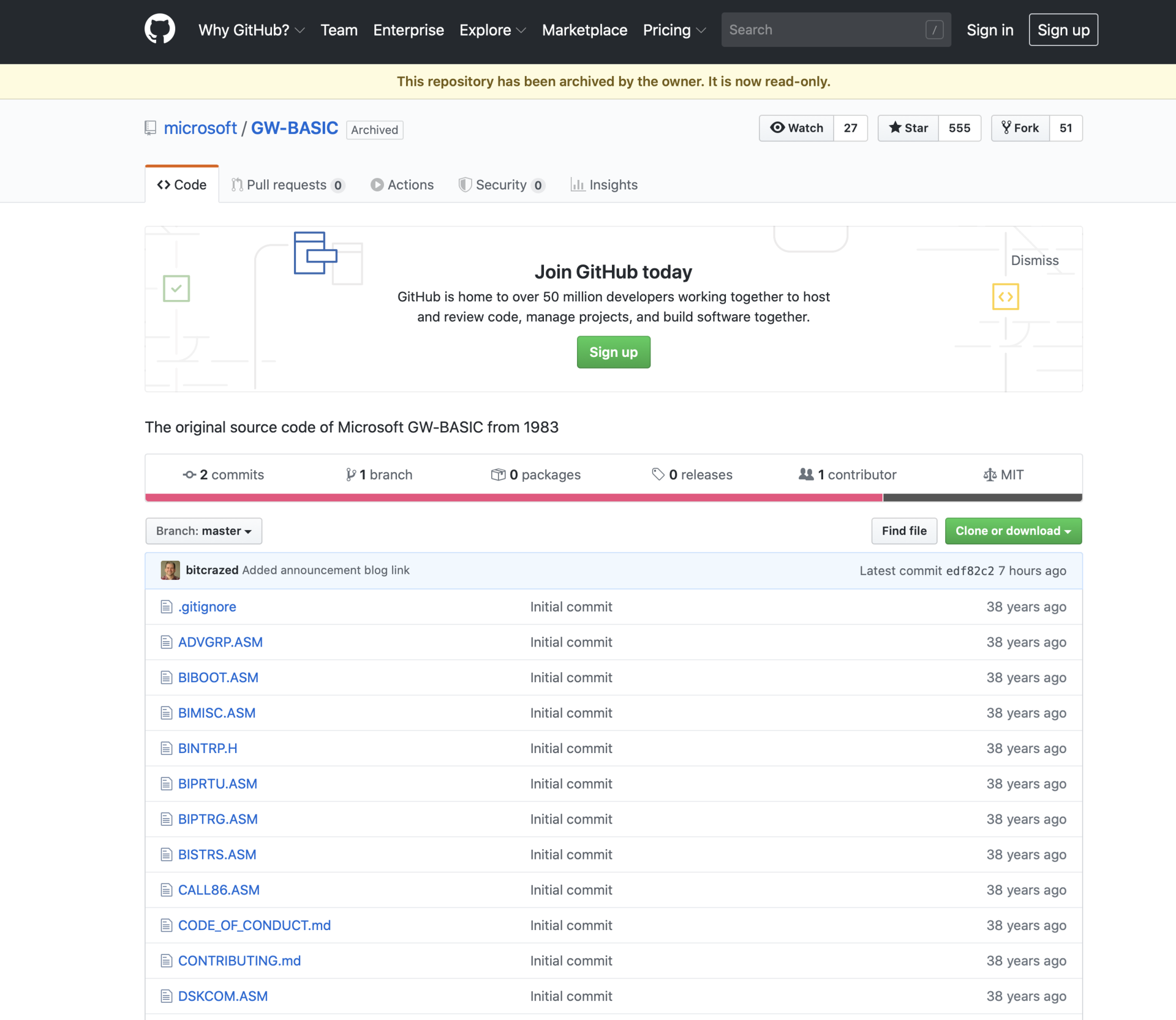 マイクロソフトのGW-BASICがオープンソースに 1983年のMS-DOS用BASICをアセンブリ言語で - ITmedia NEWS