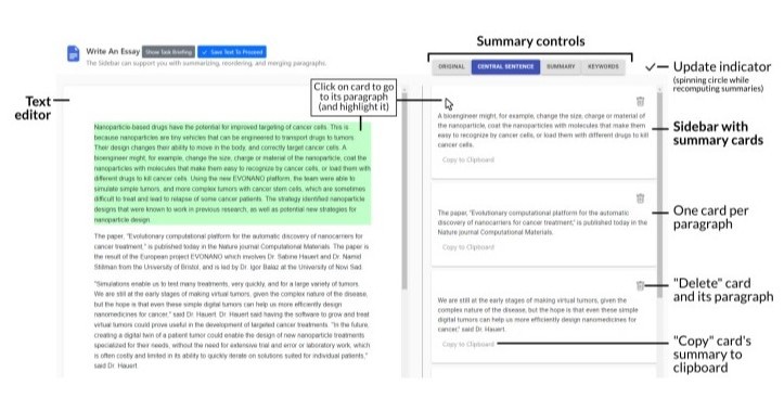 段落ごとに文章を自動要約するAIテキストエディタ ドイツの研究者らが開発：Innovative Tech - ITmedia NEWS