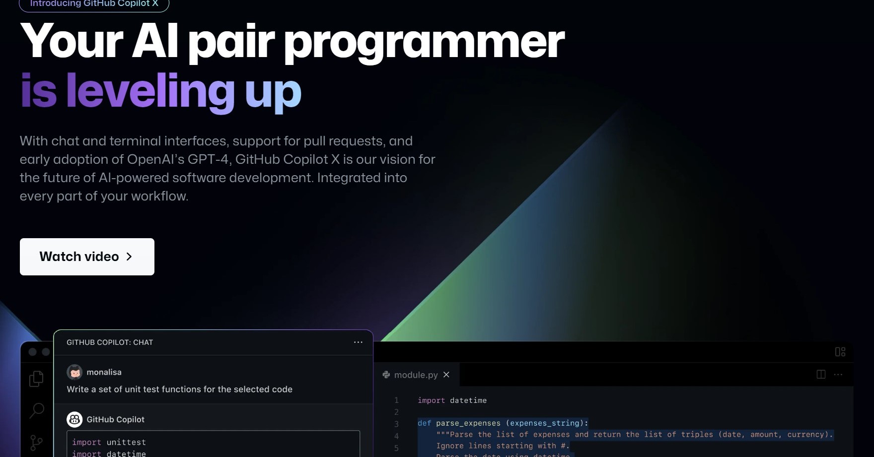 「GitHub Copilot X」発表 GPT-4搭載で音声チャットコーディングやプルリクエスト自動生成が可能に - ITmedia NEWS