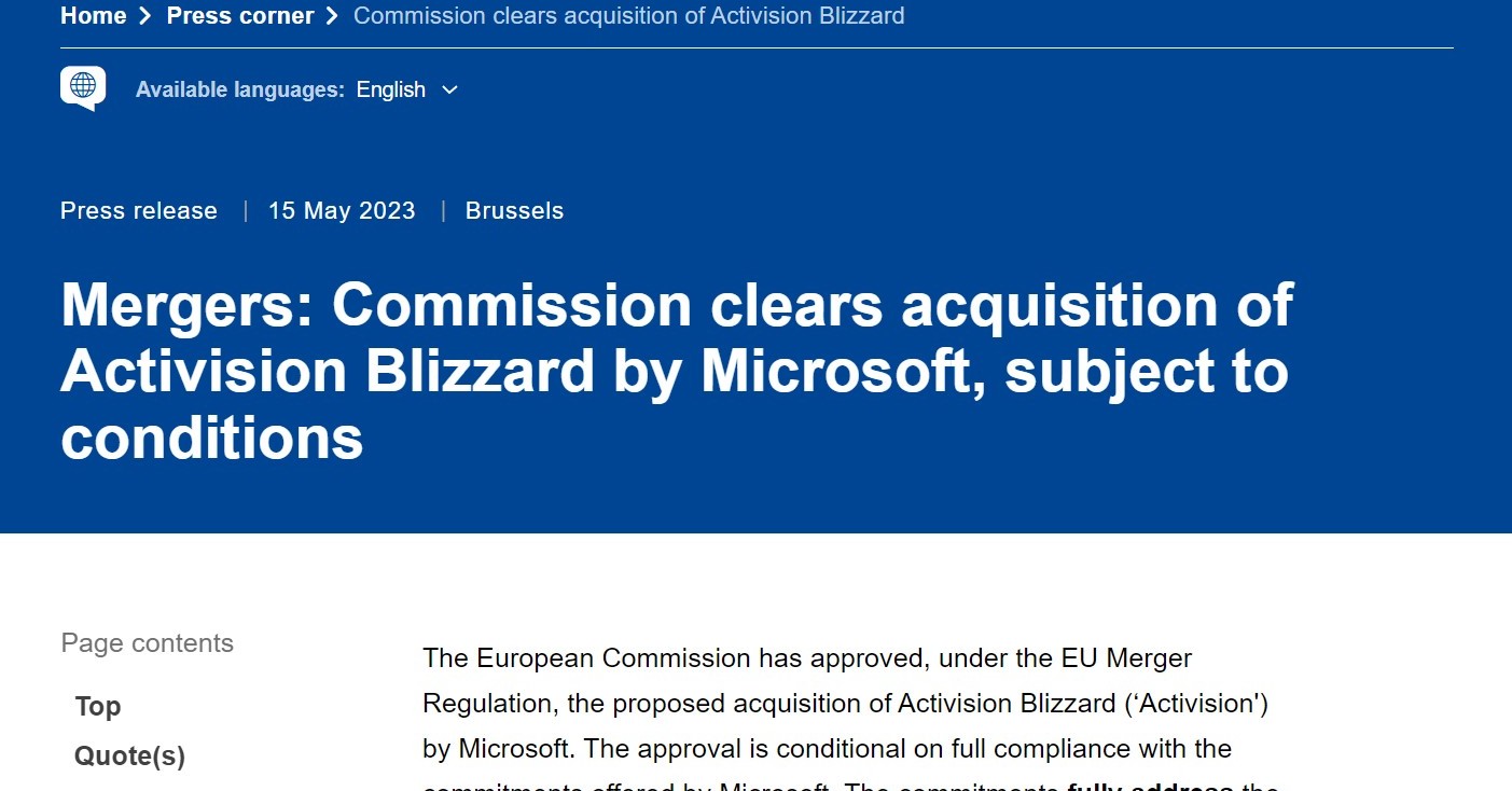 MicrosoftのActivision Blizzard買収をEUが承認 - ITmedia NEWS