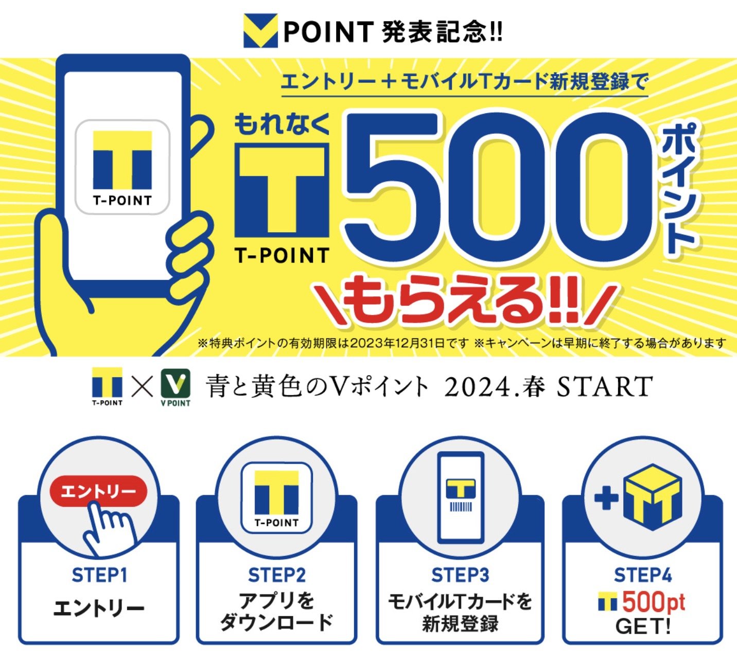 TポイントとVポイント、統合記念で1000ポイント付与のキャンペーン - ITmedia NEWS