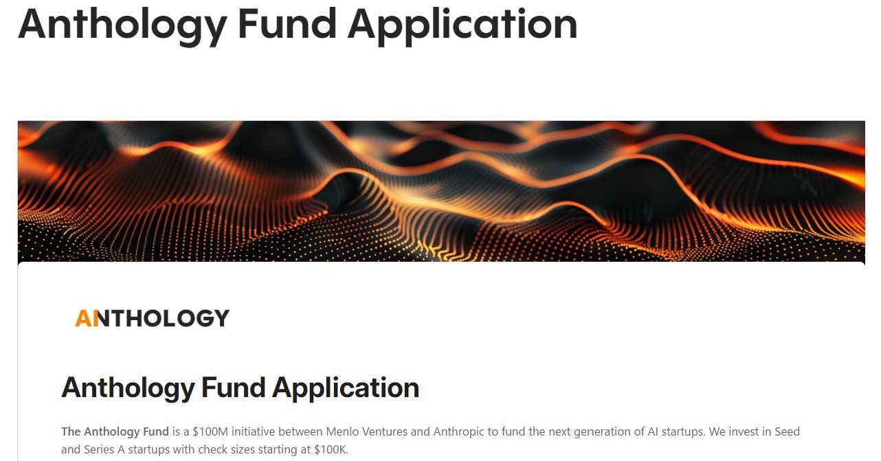 Anthropic、AIスタートアップ支援の1億ドルファンドをMenlo Venturesと共同設立 - ITmedia NEWS