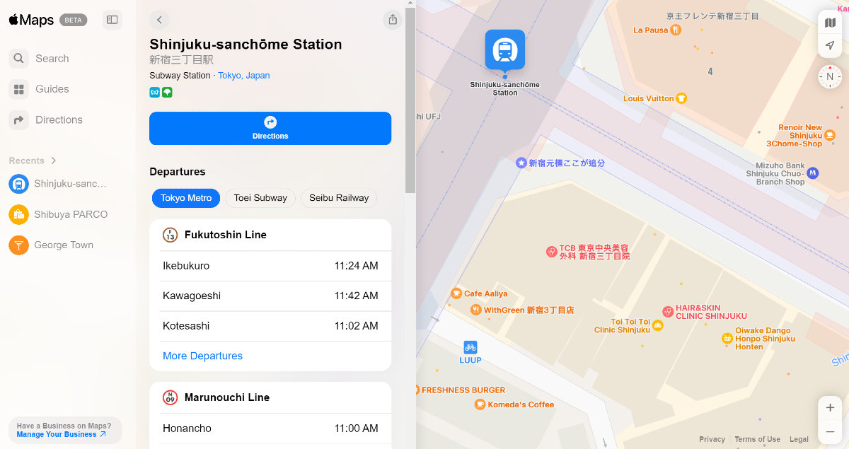 AppleマップのWeb版（パブリックβ）登場 ChromeとEdgeでも表示可能 (l_yu_map.jpg) - ITmedia NEWS