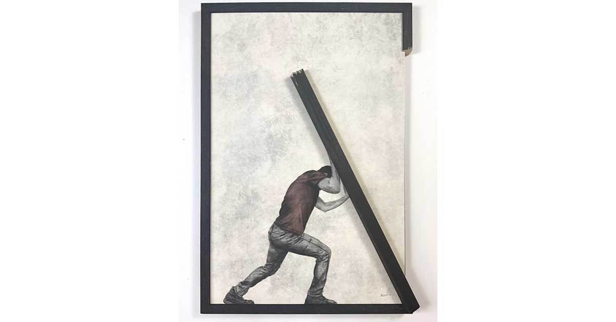 この絵、額縁が折れてるけど……？ “額まで作品”なフレームアートがうなる秀逸さ（1/2 ページ） - ねとらぼ