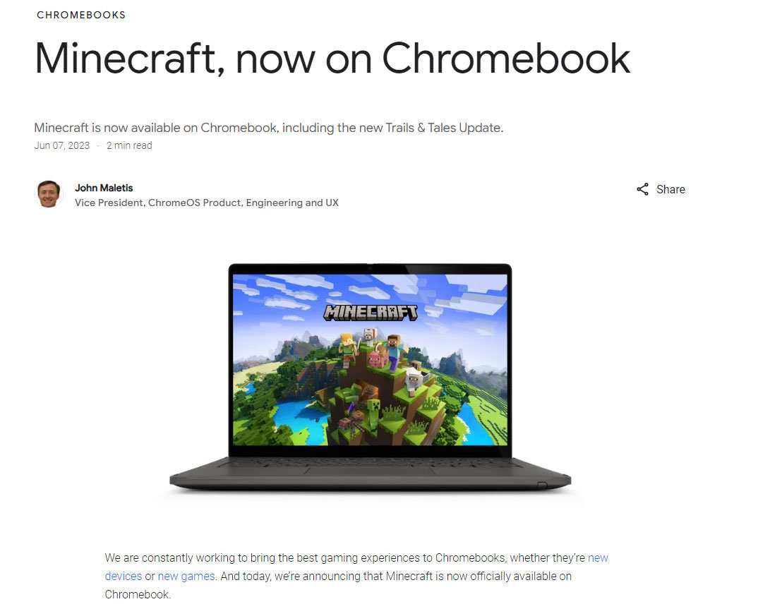「Minecraft」がChromebookに正式対応し大型アップデート「旅路と物語」も公開／さらばコルタナさん！：週末の「気になるニュース」一気読み！（1/3 ページ） - ITmedia ...