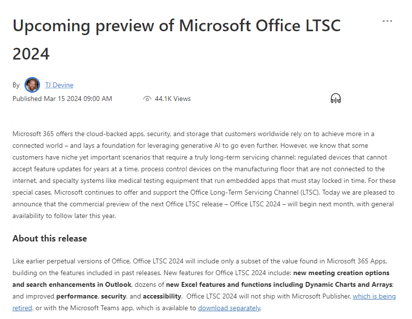 次期永続ライセンス版の「Microsoft Office 2024」が2024年後半提供開始／macOS Sonoma 14.4のアップグレードでJavaがクラッシュ (l_ht0322 ...