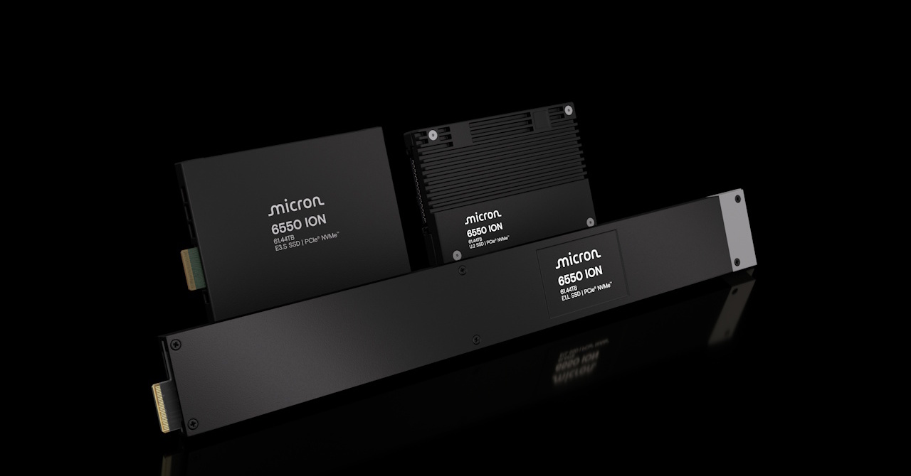 Micronがデータセンター向け新型SSD「Micron 6550 ION」を発表 コンパクトなE3.S形状×PCIe 5.0×最大約60TB ...